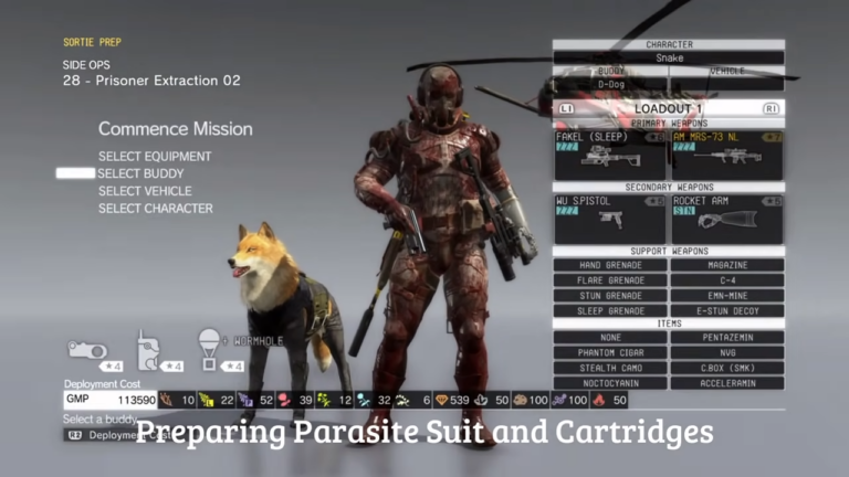 MGSV Parasite Suit Information - Strategies when Planning a Mission ...